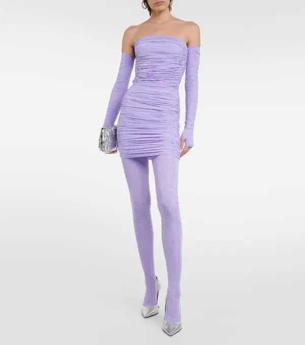 Alex Perry Crystal-embellished Jersey Minidress