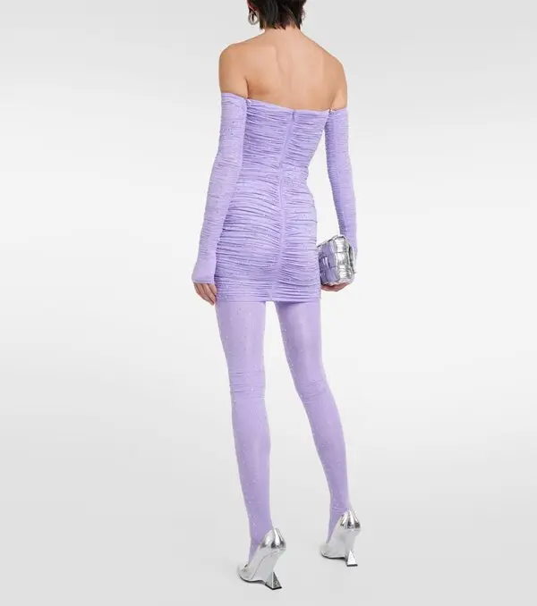 Alex Perry Crystal-embellished Jersey Minidress