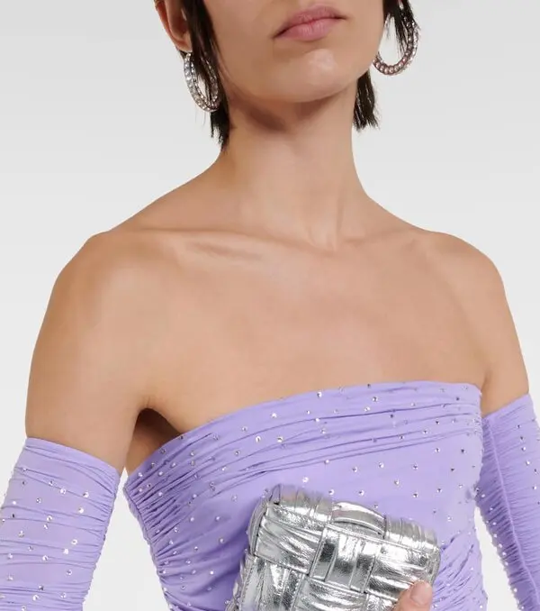 Alex Perry Crystal-embellished Jersey Minidress