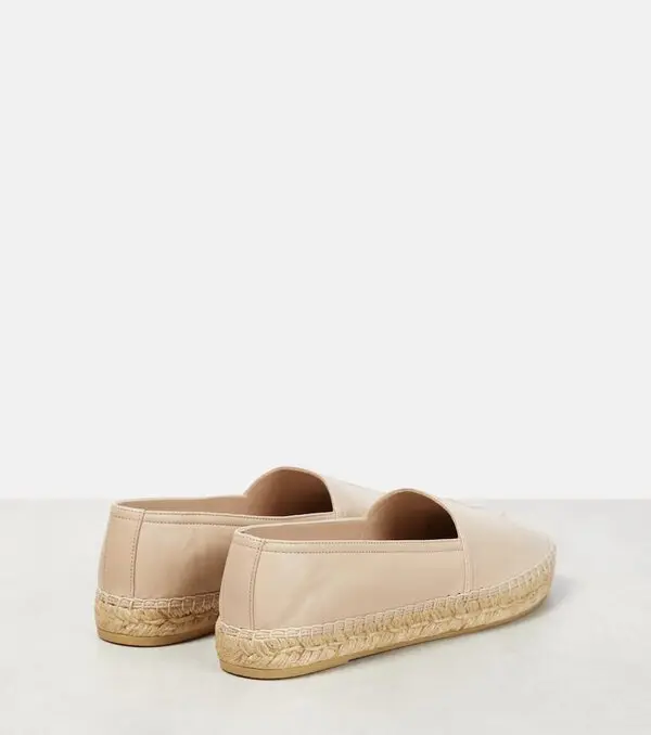 Saint Laurent Monogram Leather Espadrilles