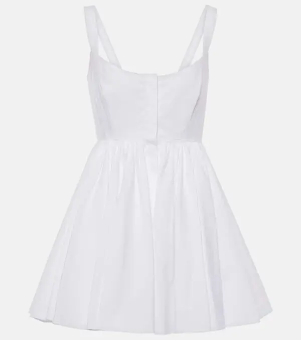 Alaïa Cotton Poplin Skater Dress - White
