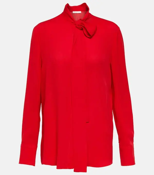 Valentino Garavani Bow-detail Silk Blouse