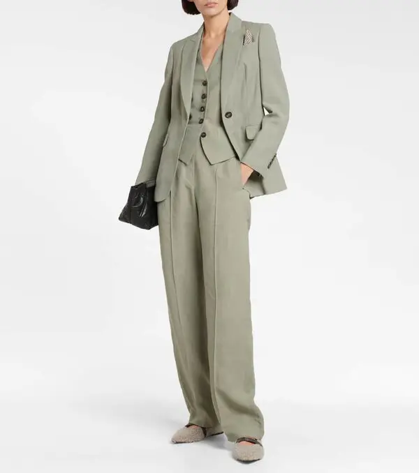 Brunello Cucinelli Straight Twill Pants