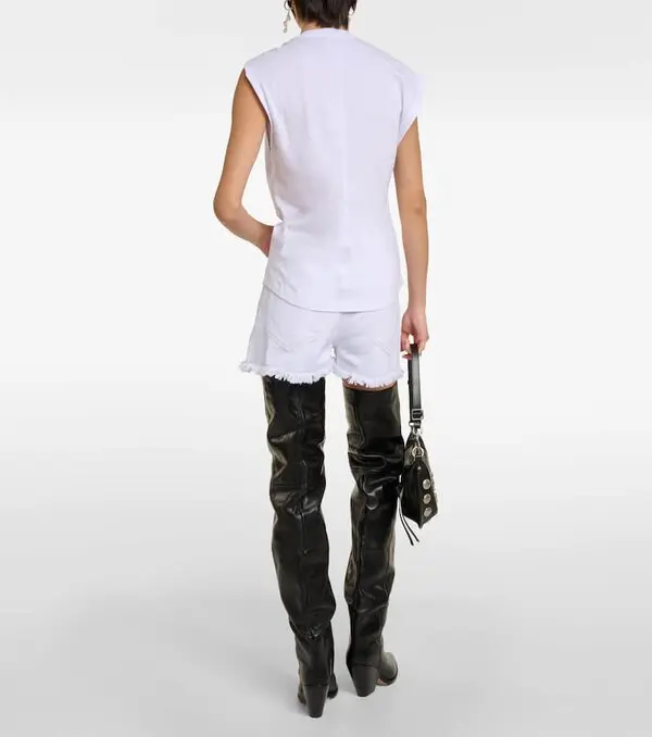 Isabel Marant Étoile Nayda Cotton Jersey T-shirt - White