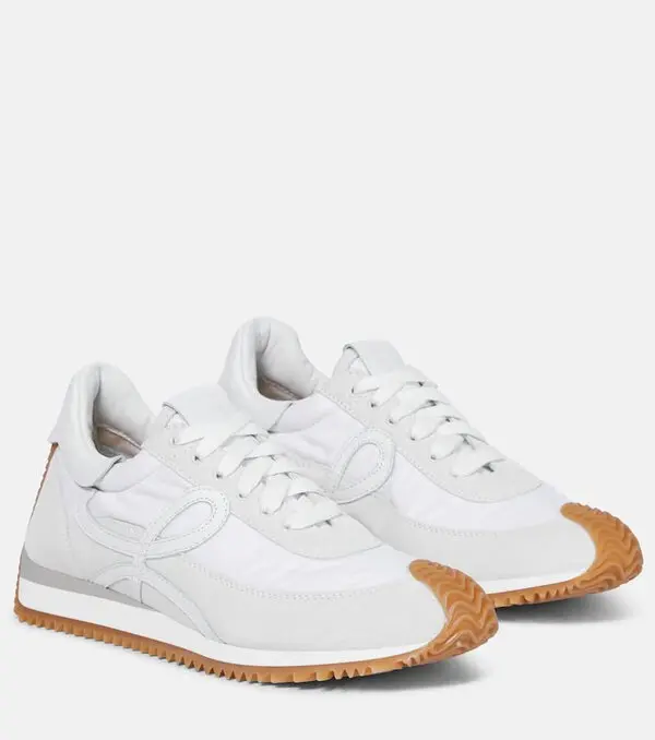 Loewe Flow Runner Suede Sneakers - White