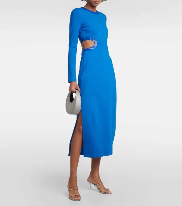 Staud Dolce Cutout Midi Dress - Blue