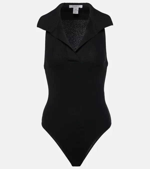 Alaïa Sleeveless Polo Bodysuit