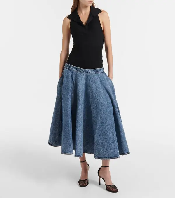 Alaïa Sleeveless Polo Bodysuit
