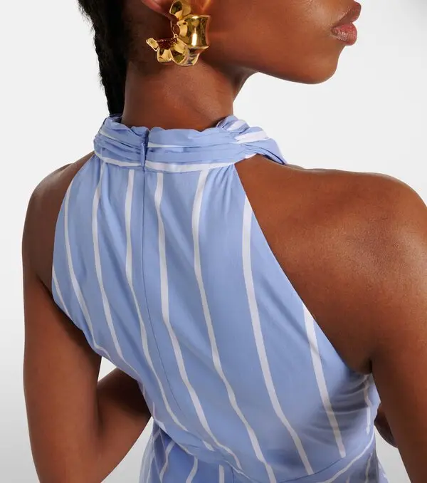 Veronica Beard Baylee Striped Poplin Midi Dress