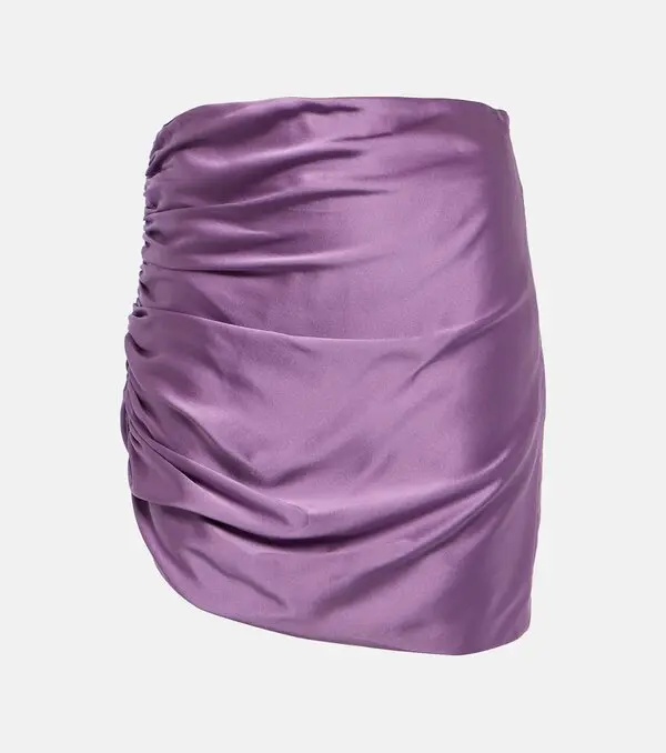 THE SEI Asymmetric Silk Miniskirt