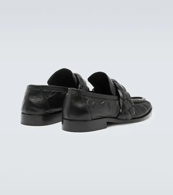 Bottega Veneta Astaire Leather Loafers