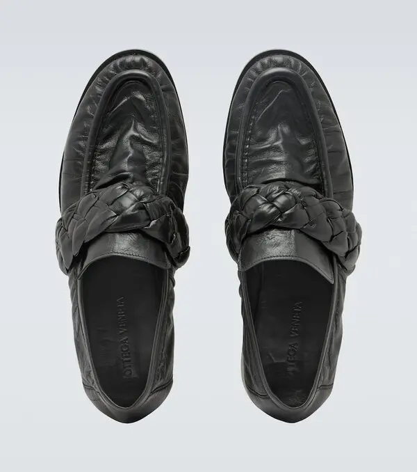 Bottega Veneta Astaire Leather Loafers