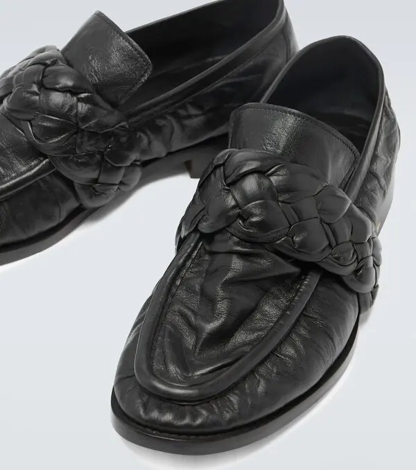 Bottega Veneta Astaire Leather Loafers