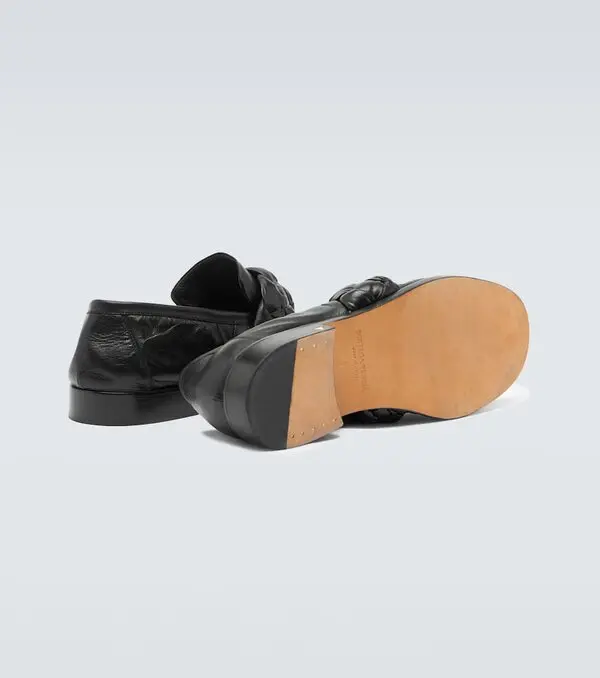Bottega Veneta Astaire Leather Loafers