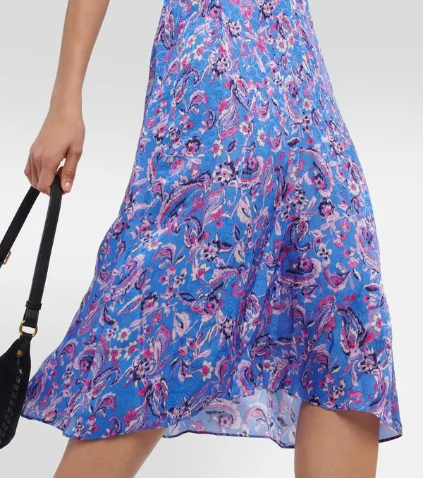 Isabel Marant Étoile Paysa Printed Silk-blend Midi Dress - Multicoloured