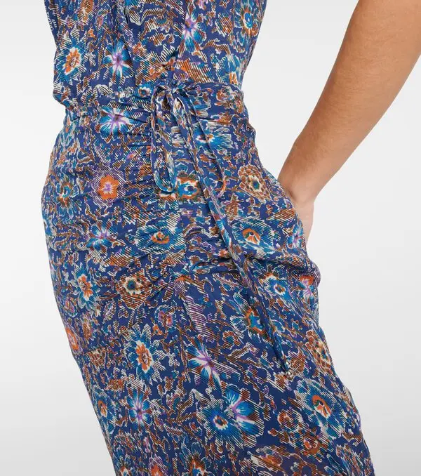 Veronica Beard Dovima Floral Silk Midi Dress - Multicoloured