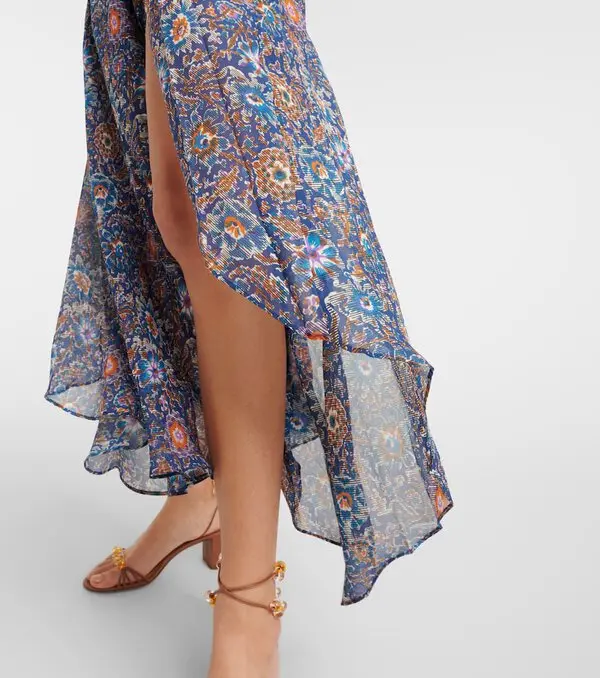 Veronica Beard Dovima Floral Silk Midi Dress - Multicoloured
