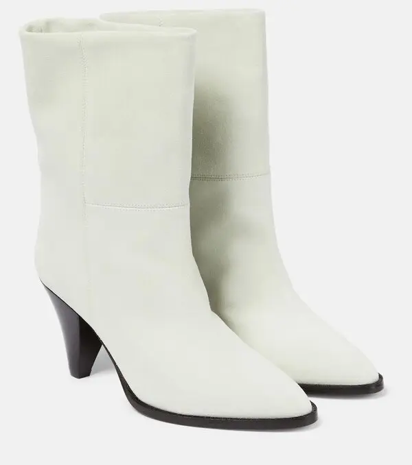 Isabel Marant Étoile Suede Ankle Boots - White