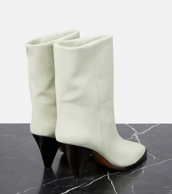 Isabel Marant Étoile Suede Ankle Boots - White