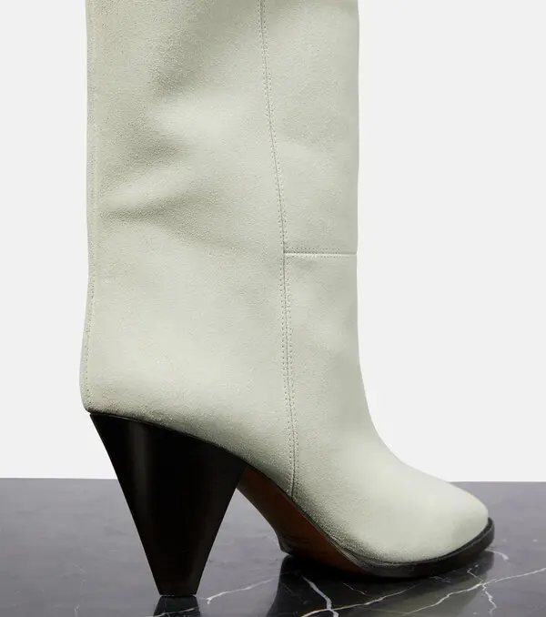 Isabel Marant Étoile Suede Ankle Boots - White