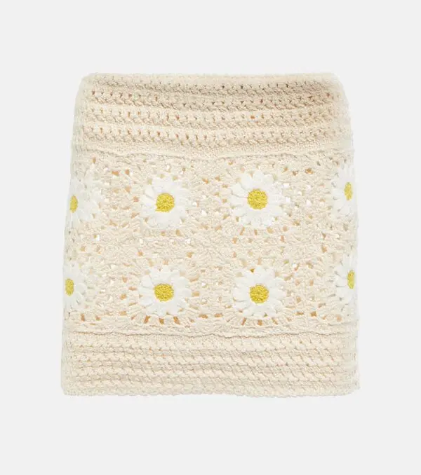 Alanui Daisy Crocheted Miniskirt - Multicoloured