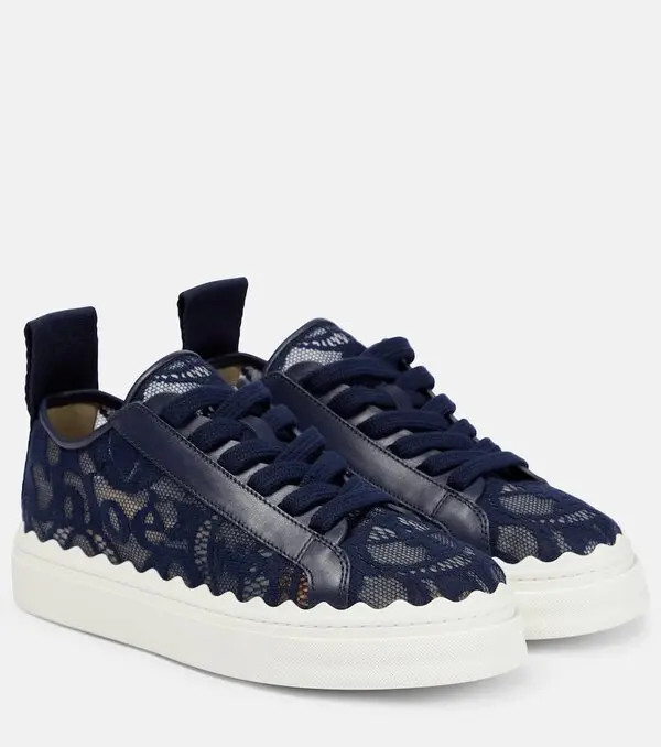 Chloé Lauren Lace Sneakers - Blue
