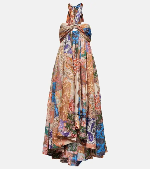 Zimmermann Devi Printed Silk Maxi Dress - Multicoloured