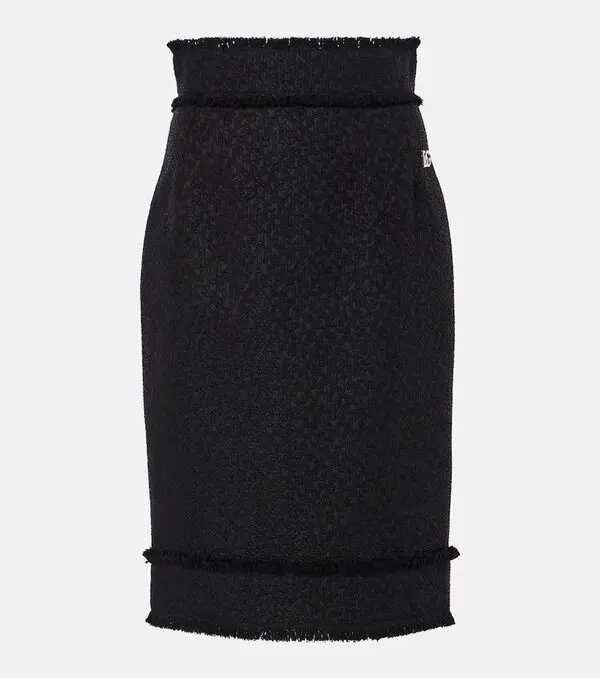 Dolce & Gabbana Wool-blend Tweed Pencil Skirt