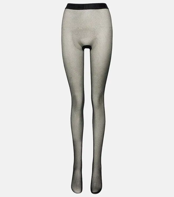 Wolford Twenties Fishnet Tights - Black