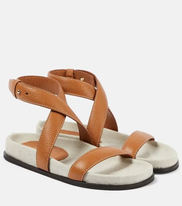 TOTEME Leather Sandals - Brown