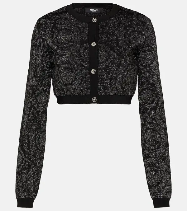 Versace Barocco Cropped Cardigan