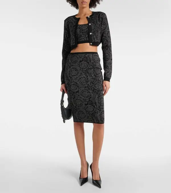 Versace Barocco Cropped Cardigan