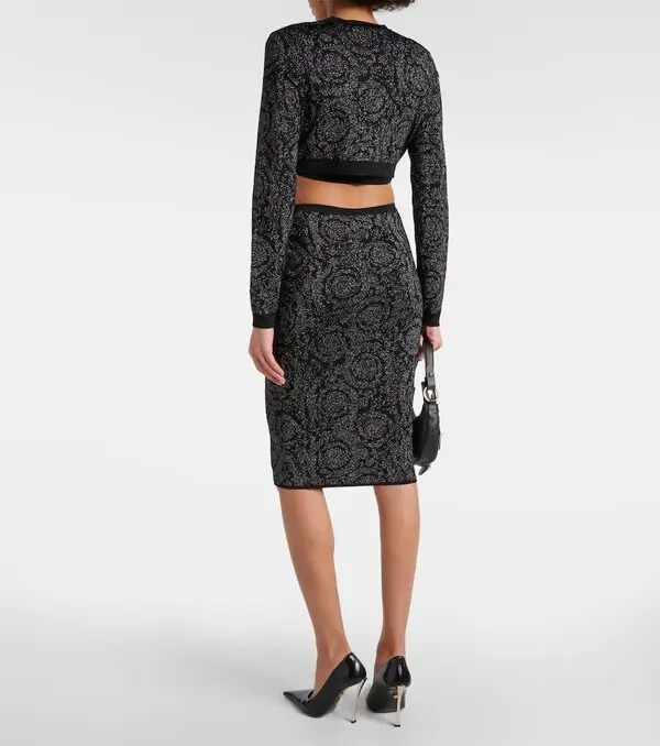 Versace Barocco Cropped Cardigan