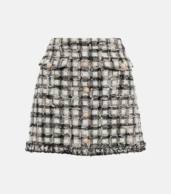 LoveShackFancy Nate Tweed Miniskirt