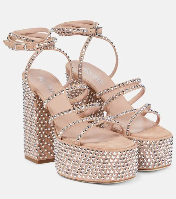 Paris Texas Holly Evita Suede Platform Sandals - Multicoloured