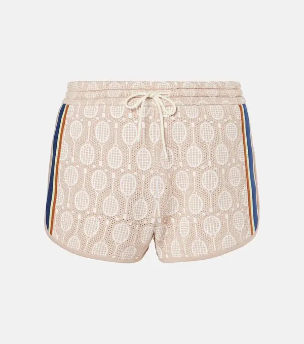 Tory Burch Low-rise Jacquard Shorts - Beige