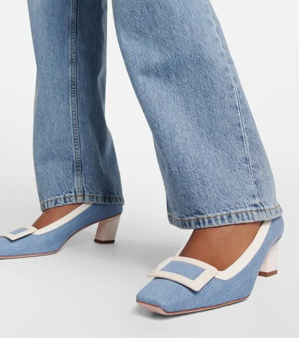 ROGER VIVIER Belle Vivier 45 Canvas Pumps