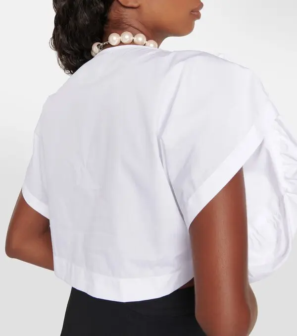 VIVIENNE WESTWOOD Heart Cotton Crop Top - White