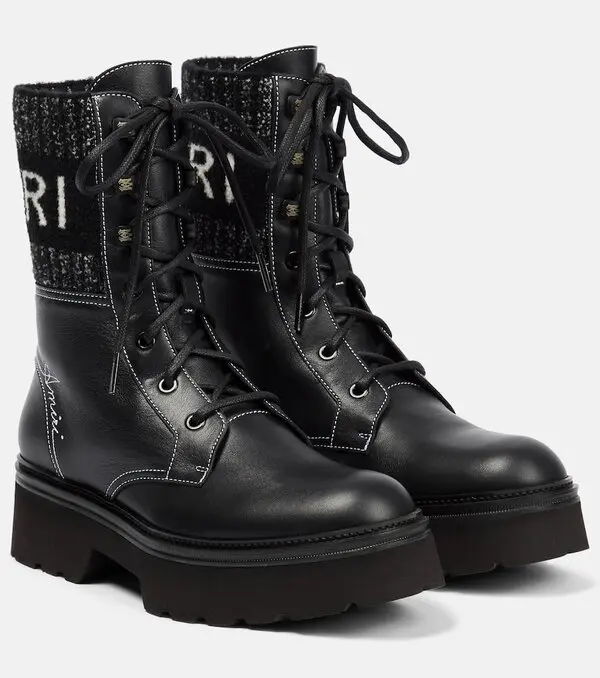 Amiri Leather Lace-up Boots