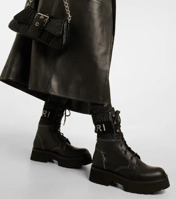 Amiri Leather Lace-up Boots