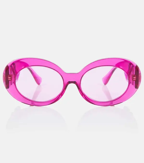 Versace Embellished Round Sunglasses - Pink