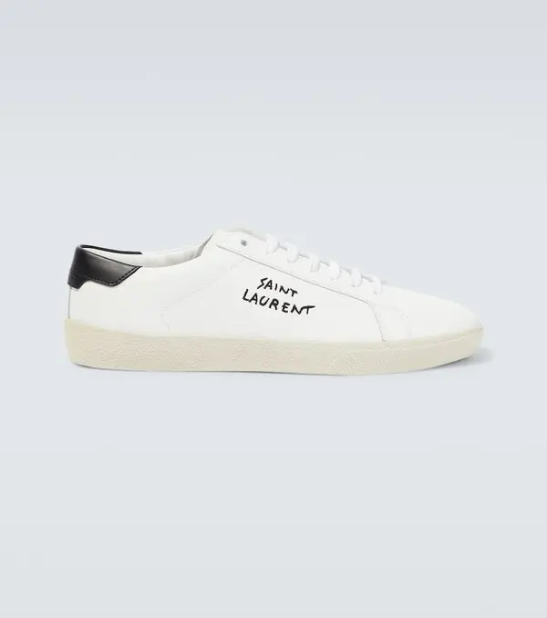 Saint Laurent Court Classic Sl/06 Leather Sneakers