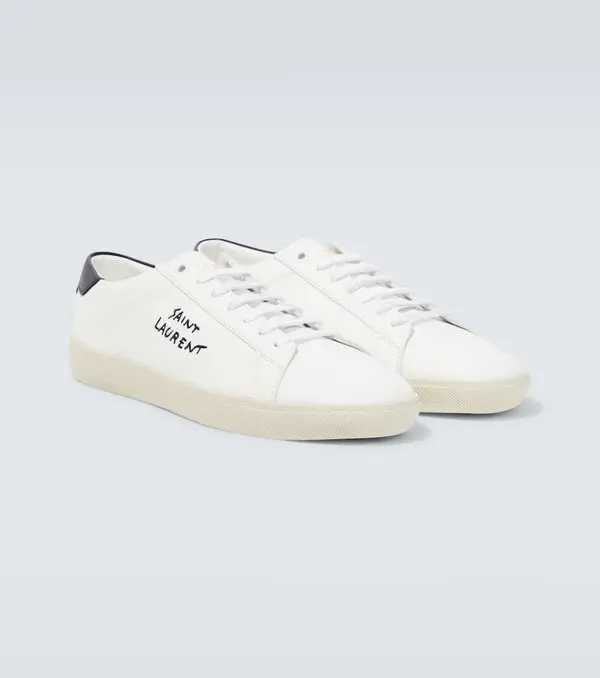 Saint Laurent Court Classic Sl/06 Leather Sneakers