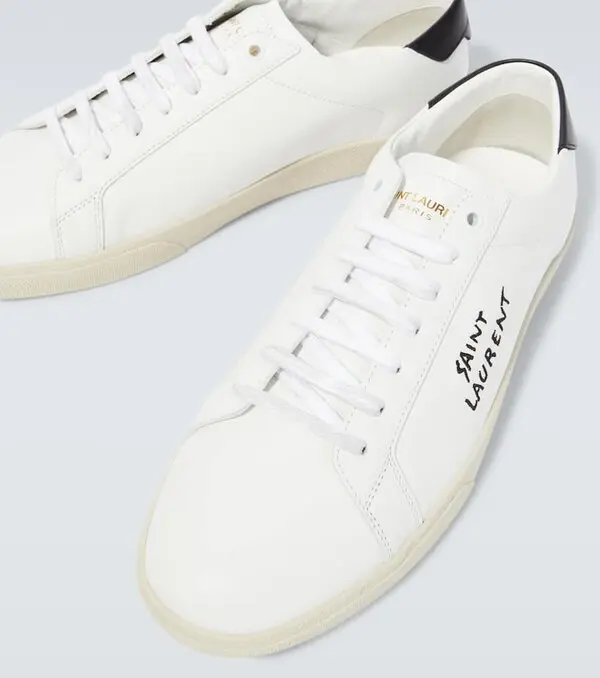 Saint Laurent Court Classic Sl/06 Leather Sneakers