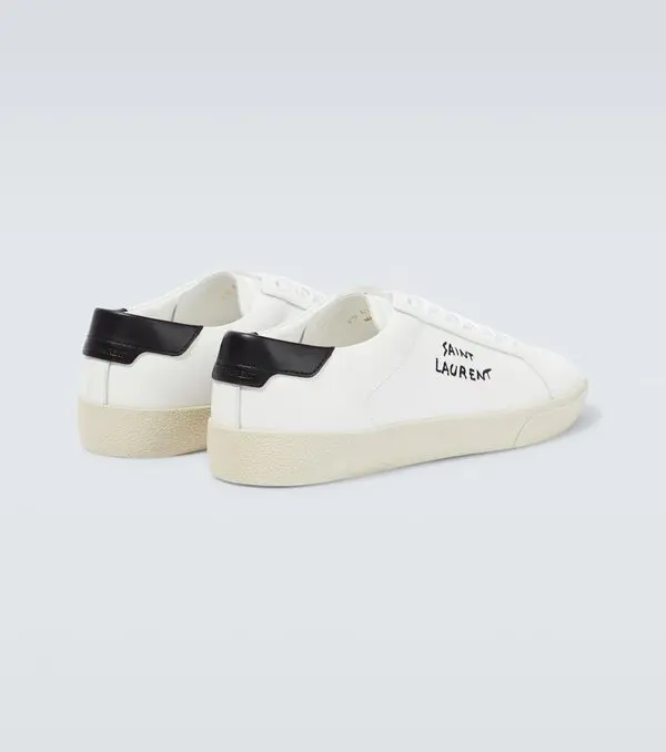 Saint Laurent Court Classic Sl/06 Leather Sneakers