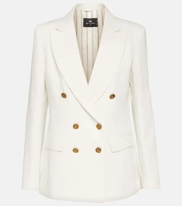Etro Double-breasted Blazer - White