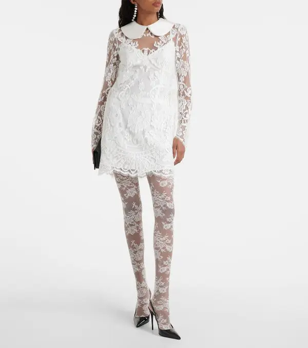 Dolce & Gabbana Lace And Satin Mini Dress