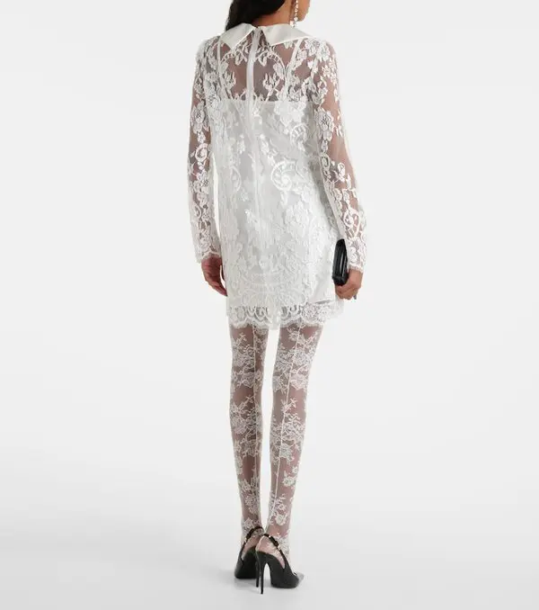 Dolce & Gabbana Lace And Satin Mini Dress