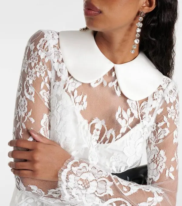 Dolce & Gabbana Lace And Satin Mini Dress
