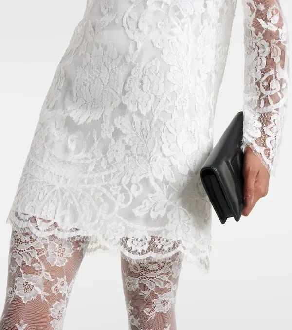 Dolce & Gabbana Lace And Satin Mini Dress